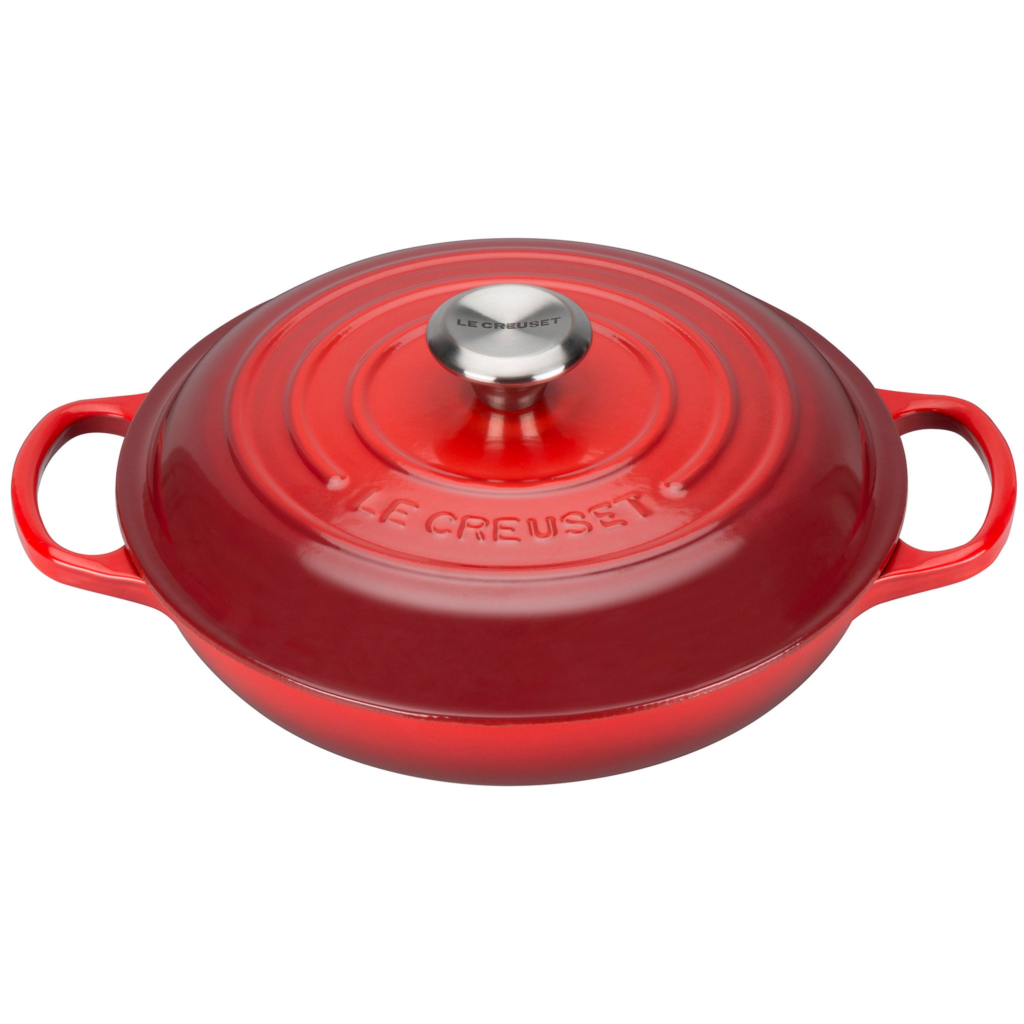 Le Creuset Signature Cast Iron Shallow Casserole 26cm Cerise – Papyrus